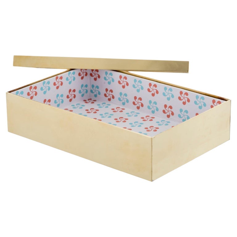 Treasure Rectangular Brass Box For Sale at 1stDibs