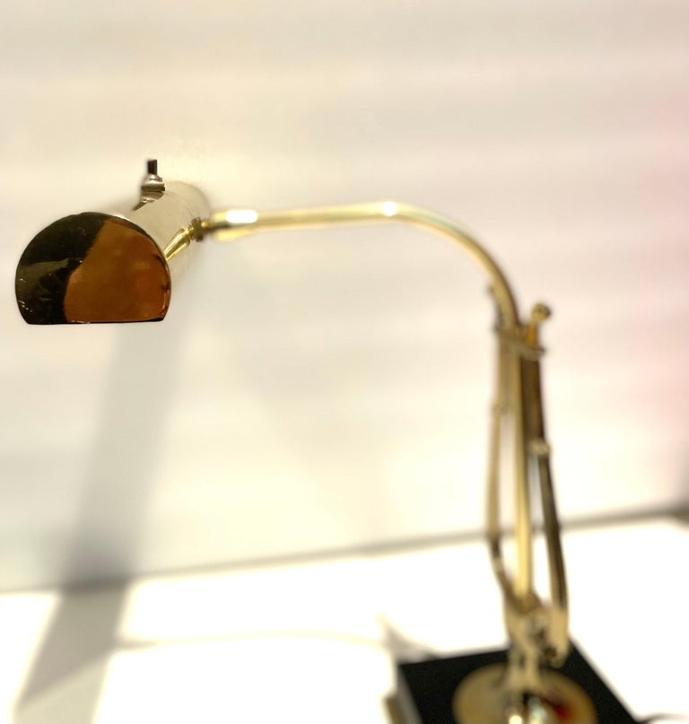 Treble Clef Piano Desk Lamp in Brass and Black Enameled Base by Laurel ...