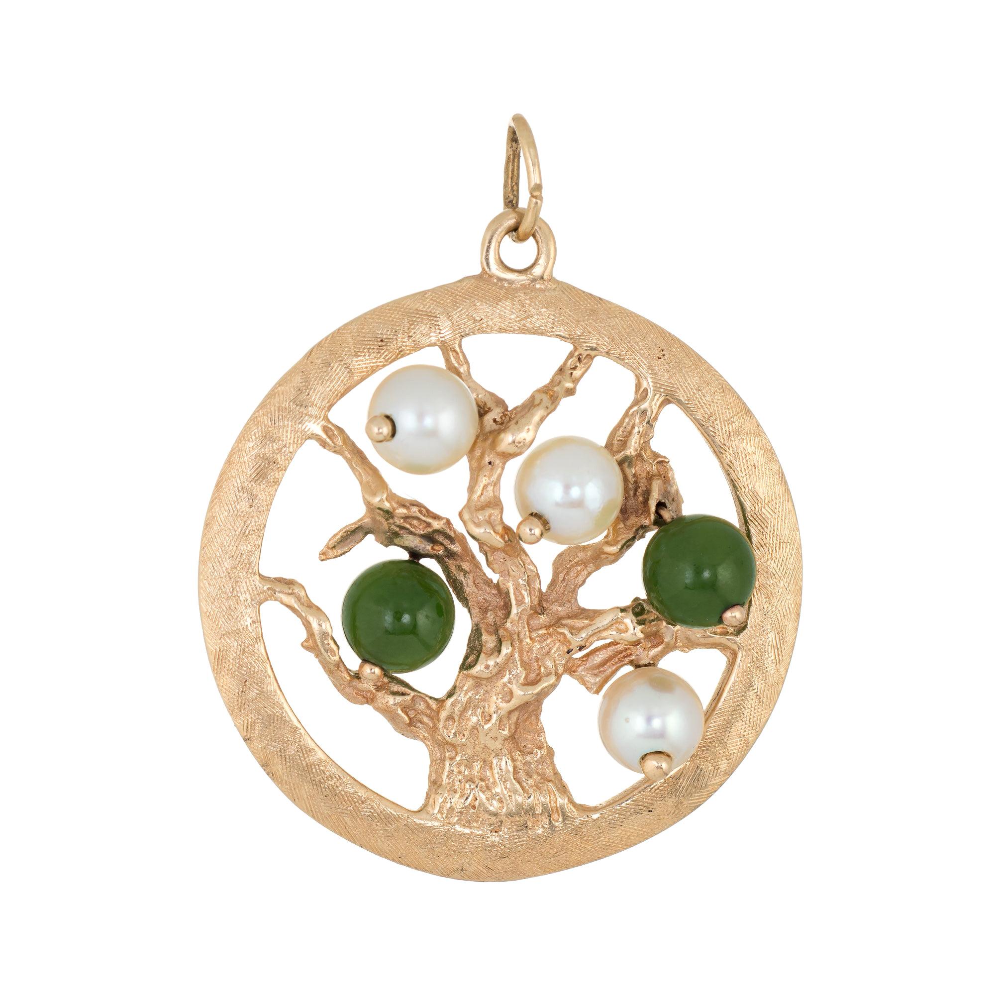 Tree of Life Pendant Charm Vintage 14 Karat Gold Estate Fine Jewelry ...