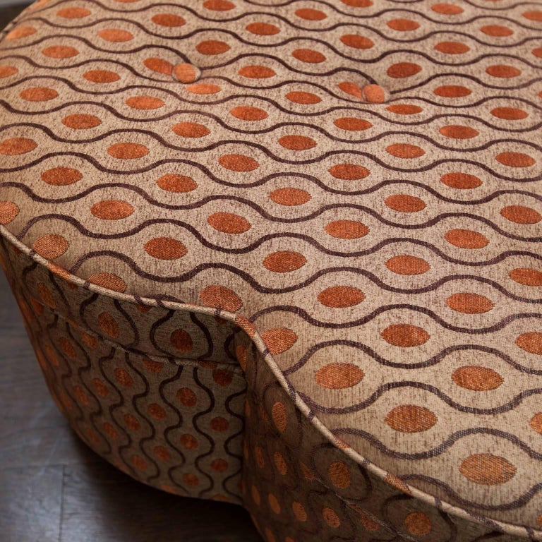 Trefoil Shaped Upholstered Ottoman at 1stDibs