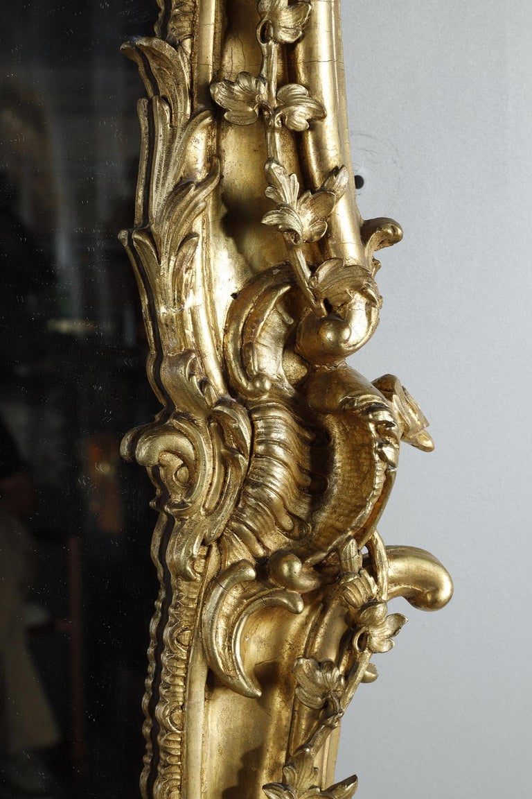 Very large Louis XV Style mirror with Rocaille decoration For Sale at ...