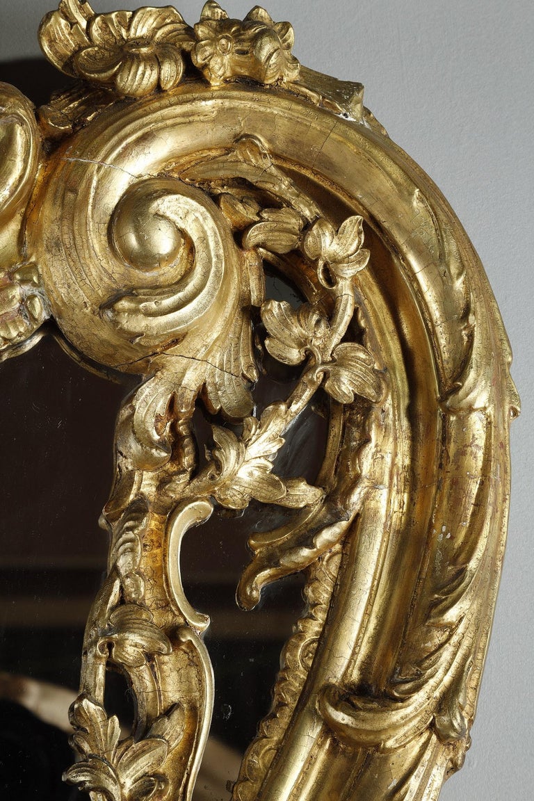 Very large Louis XV Style mirror with Rocaille decoration For Sale at ...