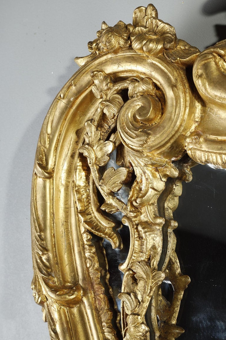 Very large Louis XV Style mirror with Rocaille decoration For Sale at ...