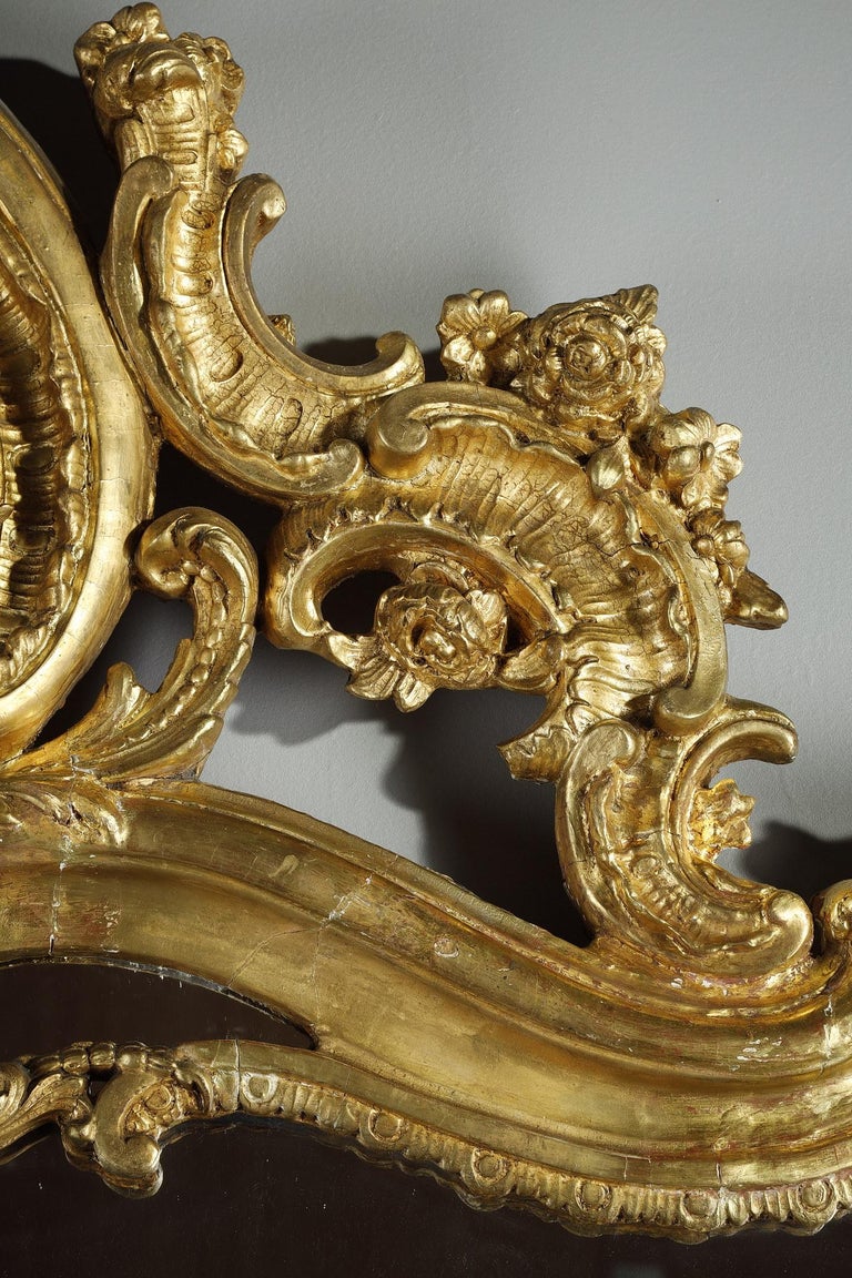 Very large Louis XV Style mirror with Rocaille decoration For Sale at ...