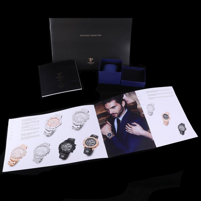 Tresor Paris Watch Swiss Movement Chronograph Date Diamond Nouveau ...