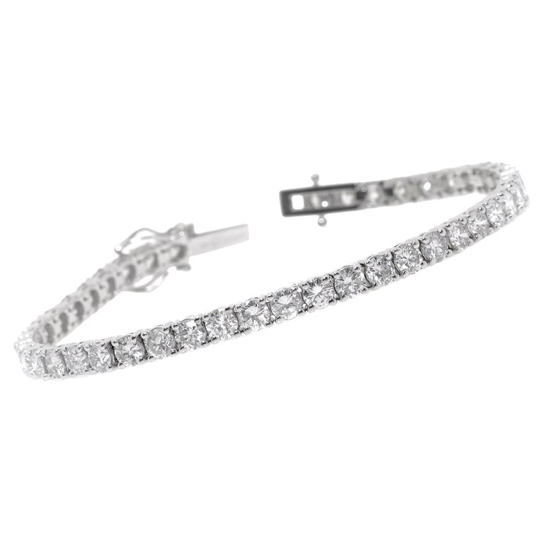 Tresorra 18k White Gold Diamond 8 74 Carat Tw Tennis Bracelet For