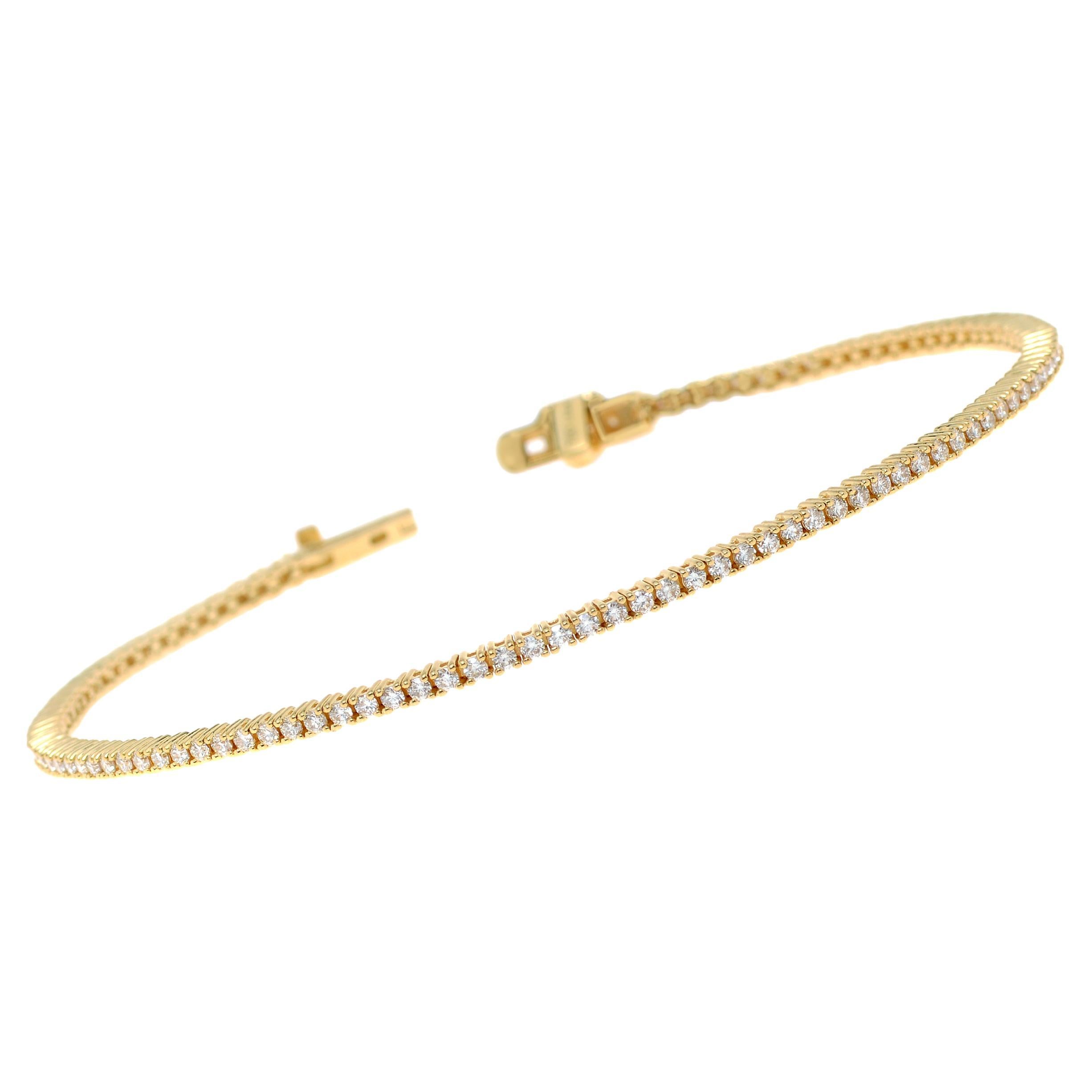 Stunning Art Deco Platinum And 18k Yellow Gold 5 5ctw Diamond Tennis