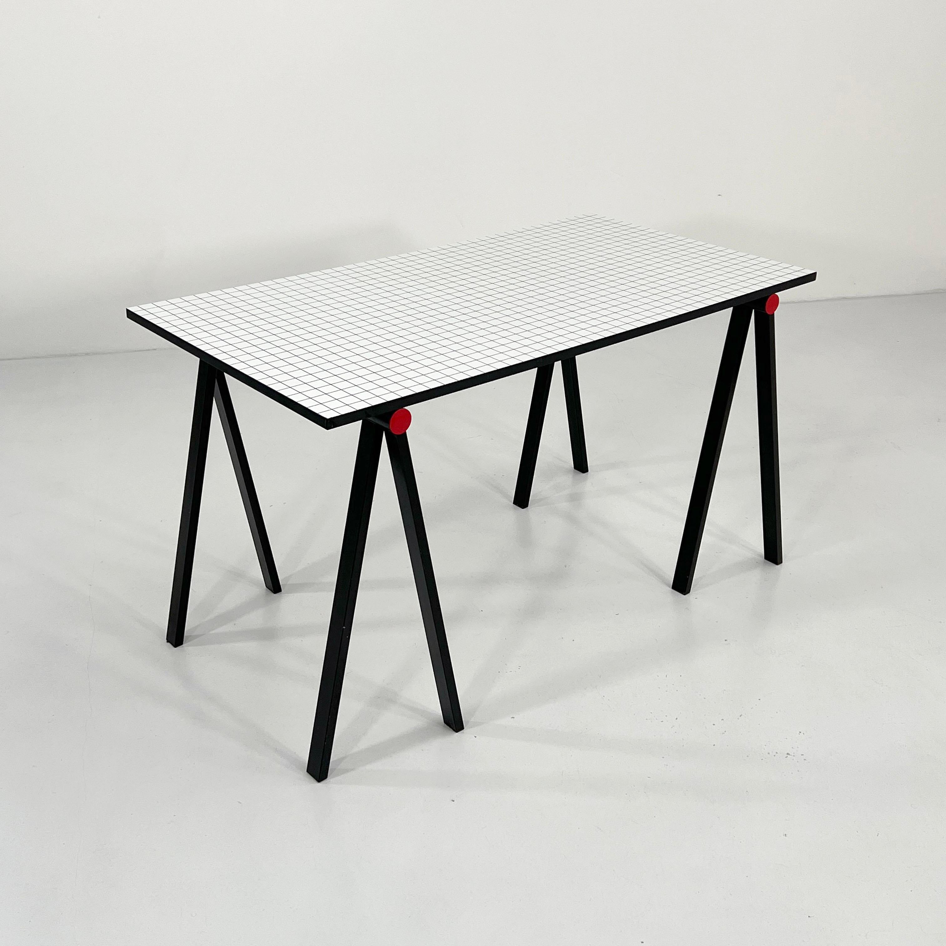 Trestle Desk by Rodney Kinsman for Bieffeplast, 1980s For Sale at 1stDibs