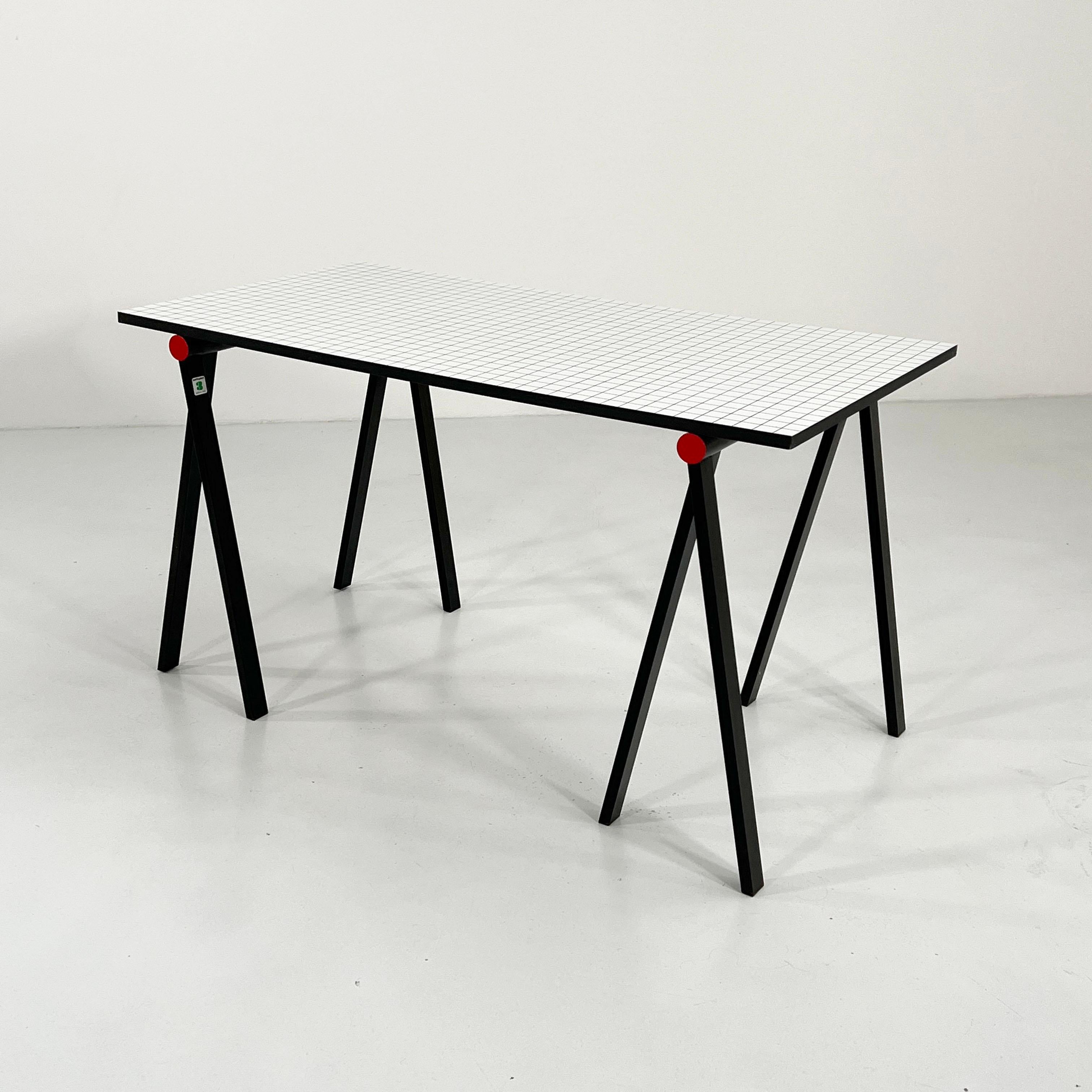 Trestle Desk by Rodney Kinsman for Bieffeplast, 1980s For Sale at 1stDibs