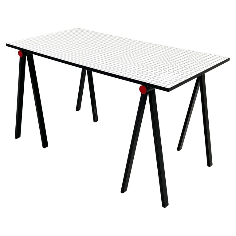 Trestle Desk by Rodney Kinsman for Bieffeplast, 1980s at 1stDibs