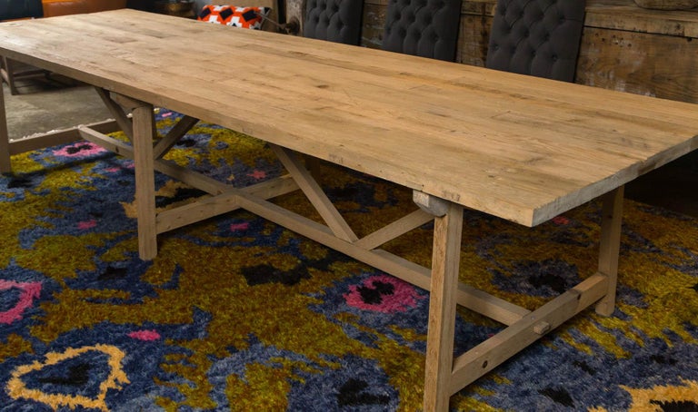 Trestle Leg Farm Table For Sale at 1stDibs