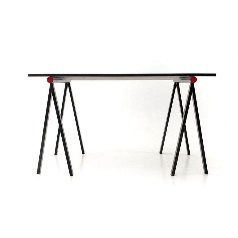 ‘Trestle’ table by Rodney Kinsman for Bieffeplast, 1980s at 1stDibs