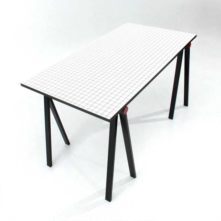 ‘Trestle’ table by Rodney Kinsman for Bieffeplast, 1980s at 1stDibs