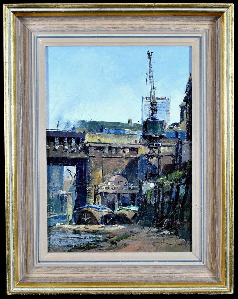 Trevor Chamberlain - Under Cannon Street Bridge - London Thames River ...
