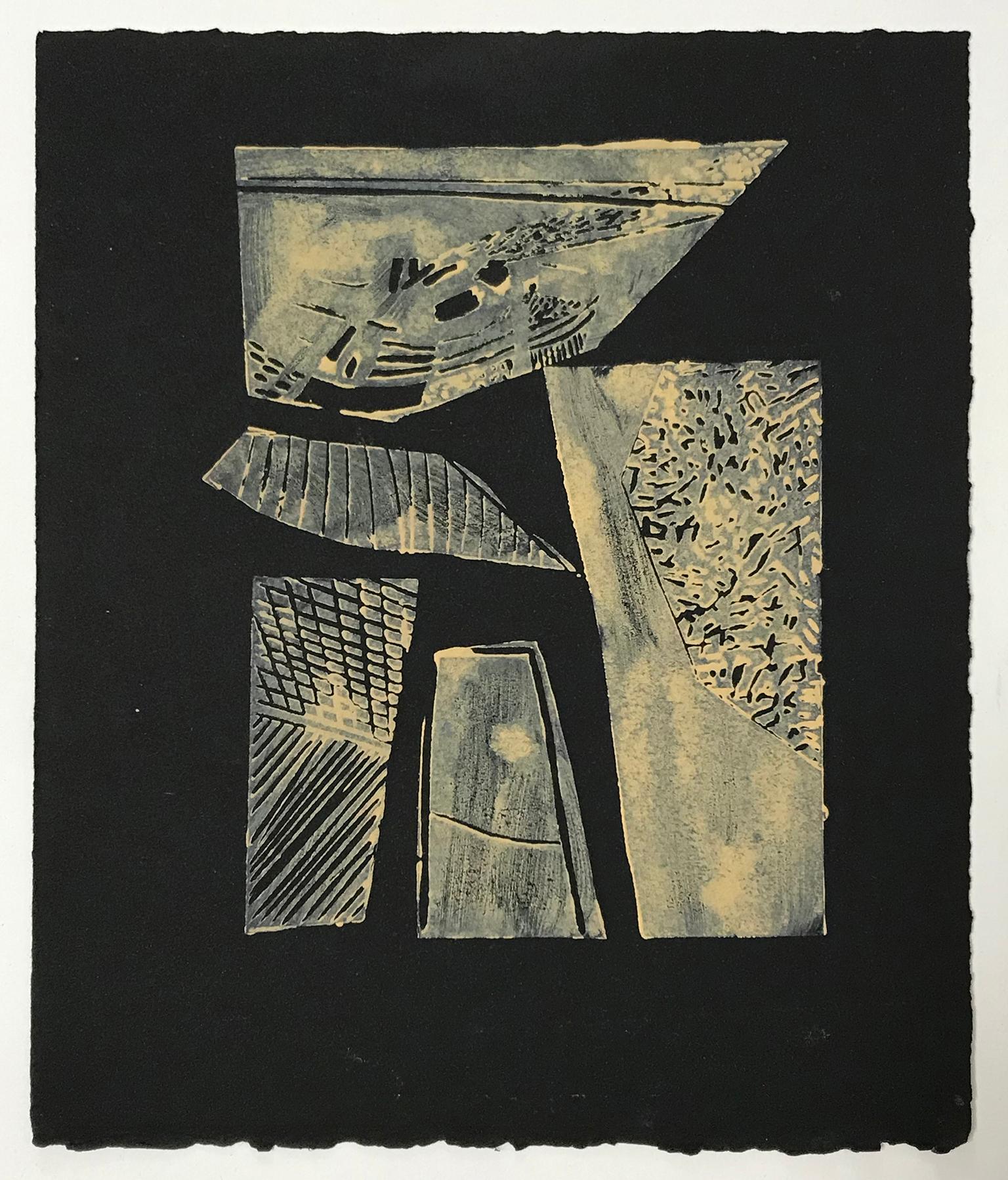 Ann Aspinwall - Ann Aspinwall, Ambra, Abstract linocut and collagraph ...