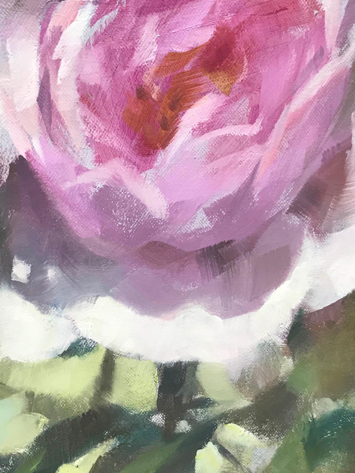 Trevor Waugh - Trevor Waugh, Pink Roses at Kew, Original Oil Paintings ...