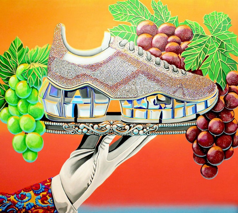 Trew Love - "Jimmy Chew" - Jimmy Choo Mixed Media Swarovski Painting by ...