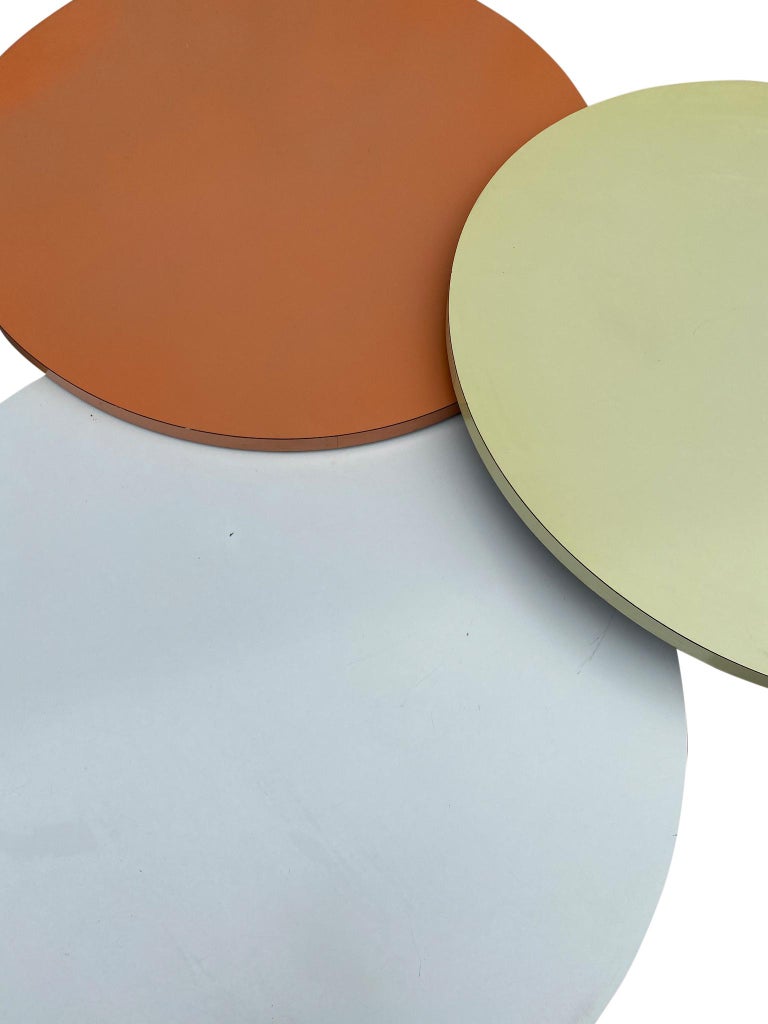 Tri-Color Circle Pod Laminate Mid-Century Modern Dining Table at ...