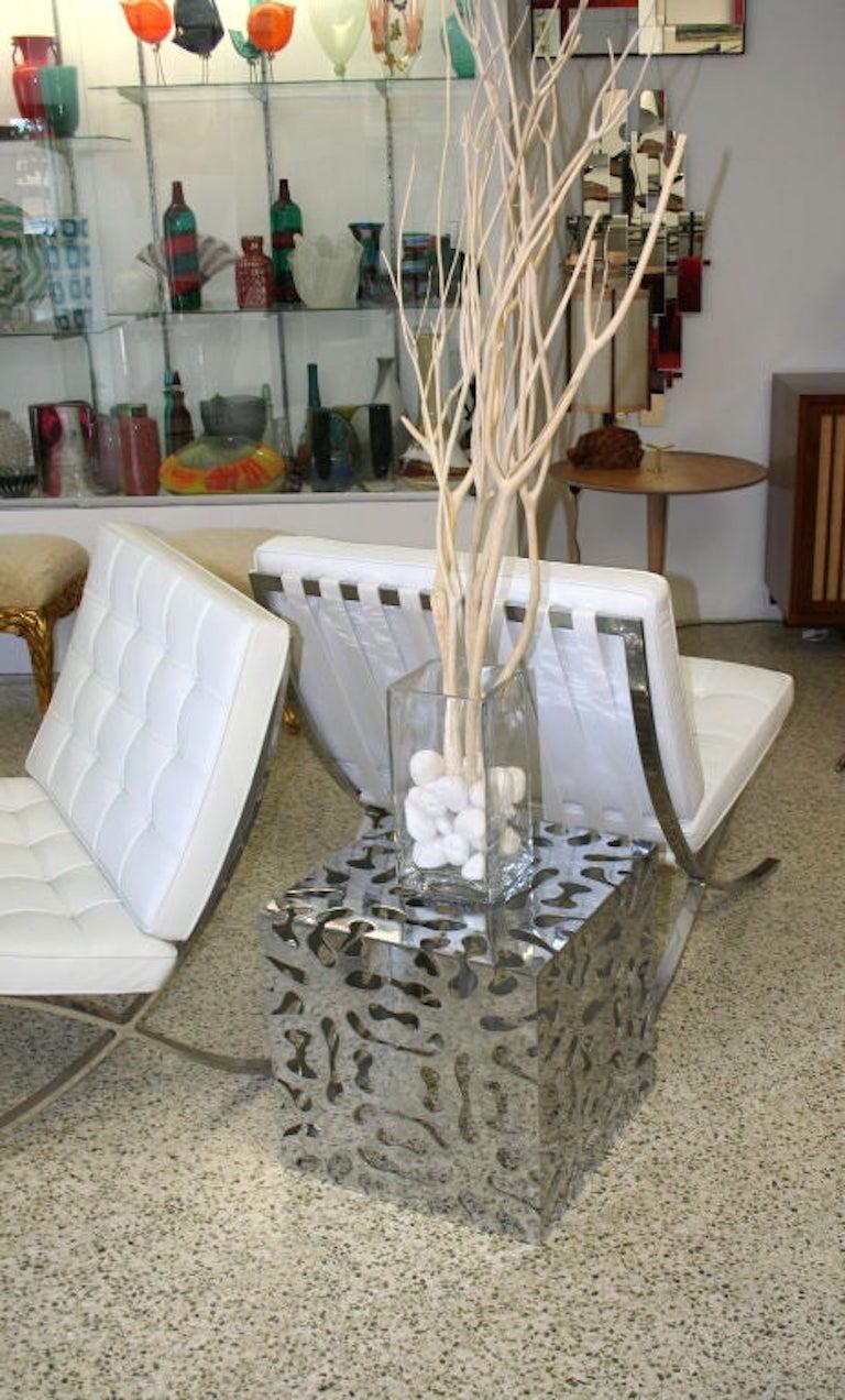 Tri Mark Reticulated Steel Cube Table at 1stDibs