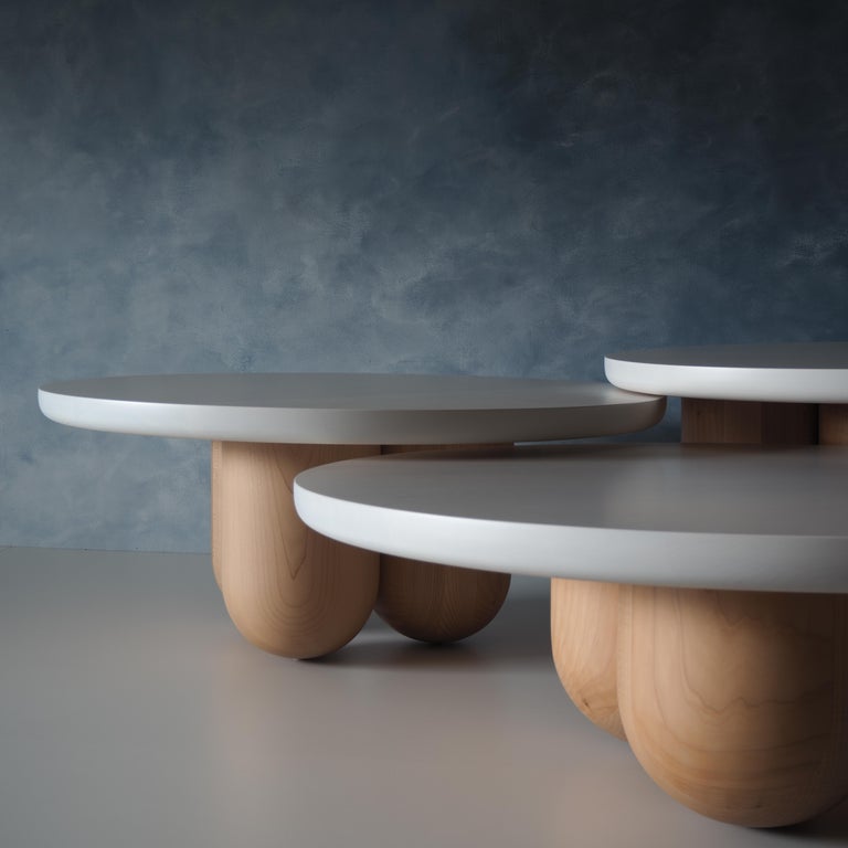 Tri-Nesting Column Tables by MSJ Furniture Studio For Sale at 1stDibs