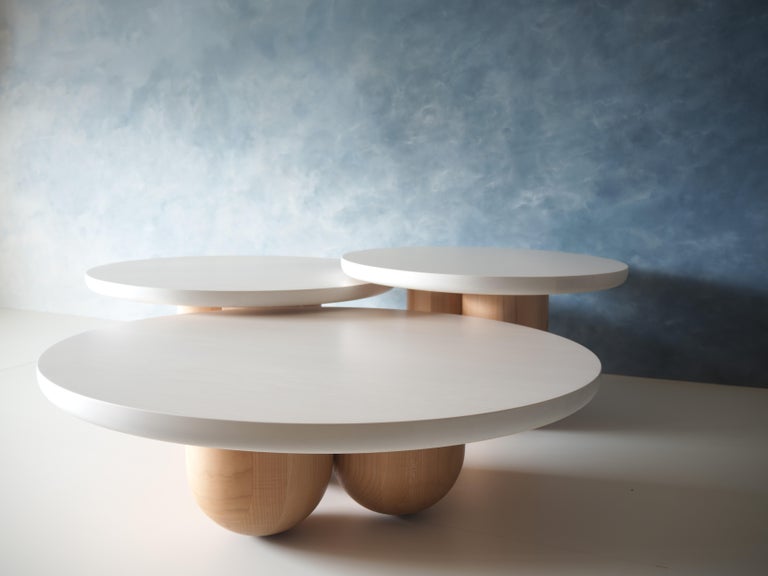 Tri-Nesting Column Tables by MSJ Furniture Studio For Sale at 1stDibs