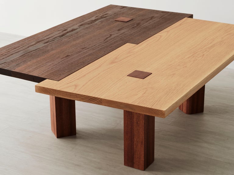 Tri-Toned Wood Faces Coffee Table by Gregory Beson For Sale at 1stDibs