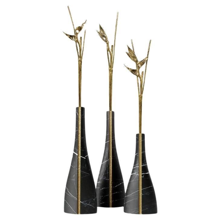 Tria - Large size Sculpture; Lava or Marble finish; Entryway Sculpture ...