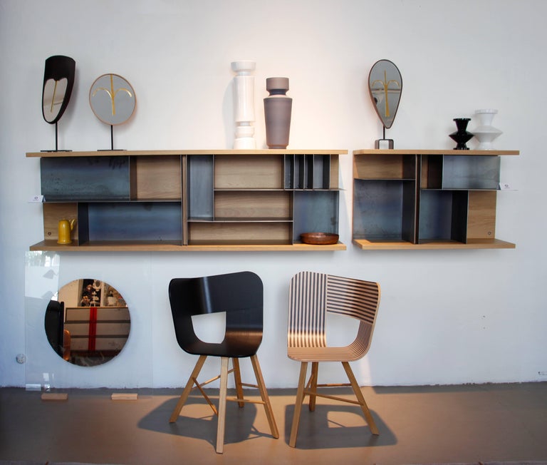 Tria Wood 4 Chair, Stripes Veneered Coat; Design Icon Inspired to ...