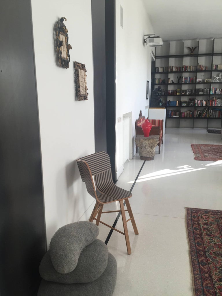 Tria Wood 4 Chair, Stripes Veneered Coat; Design Icon Inspired to ...