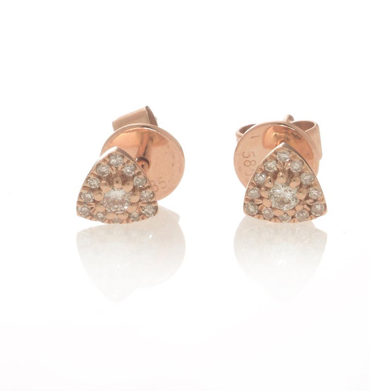 Triangle Diamond Earrings For Sale at 1stDibs