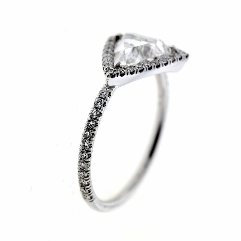 Triangle Diamond (Certified) Engagement Ring at 1stDibs | triangle ...
