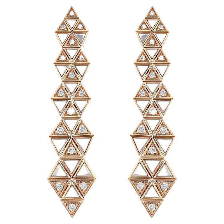 Triangle Drop Earrings For Sale at 1stDibs