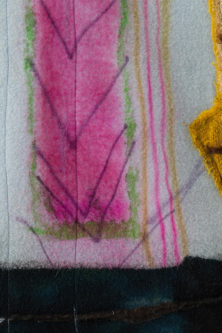 'Triangle Series #14' Quilt Painting Wool Tapestry Textile Art, In ...