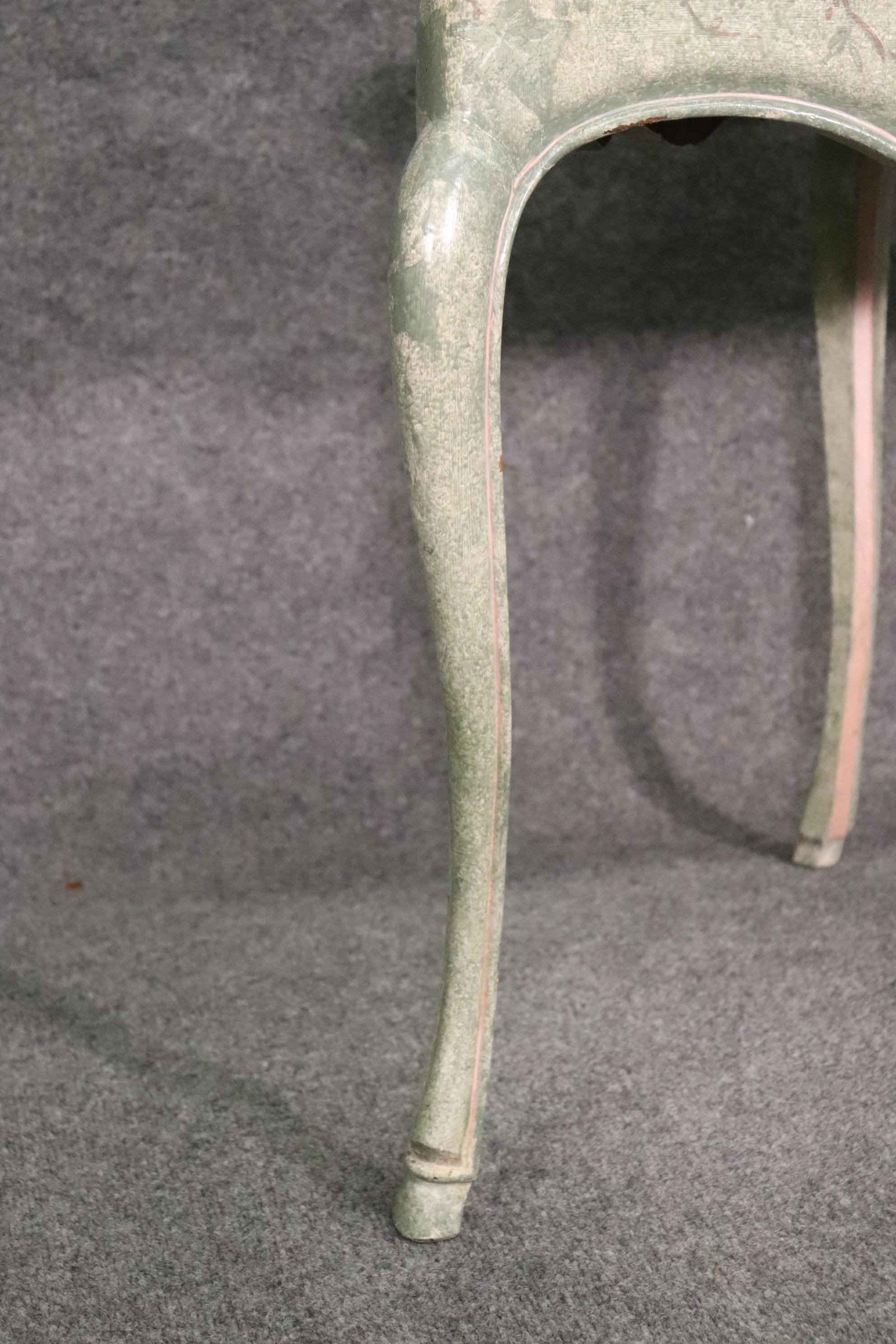 Triangular Carrara Marble Top Paint Decorated Florentine Italian Corner ...