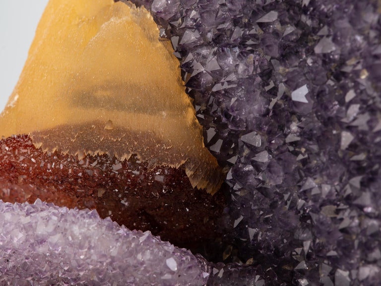 Triangular Geode Section with Perched Calcite For Sale at 1stDibs