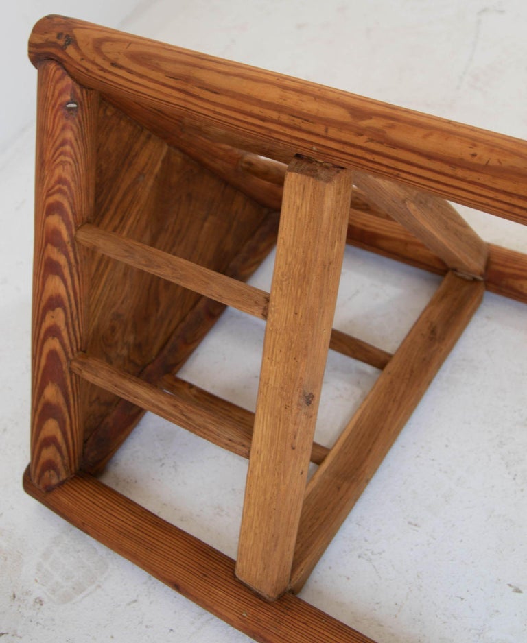 Triangular Monk Chair and Side Table in the Manner of Charlotte ...