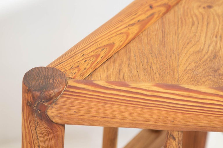 Triangular Monk Chair and Side Table in the Manner of Charlotte ...