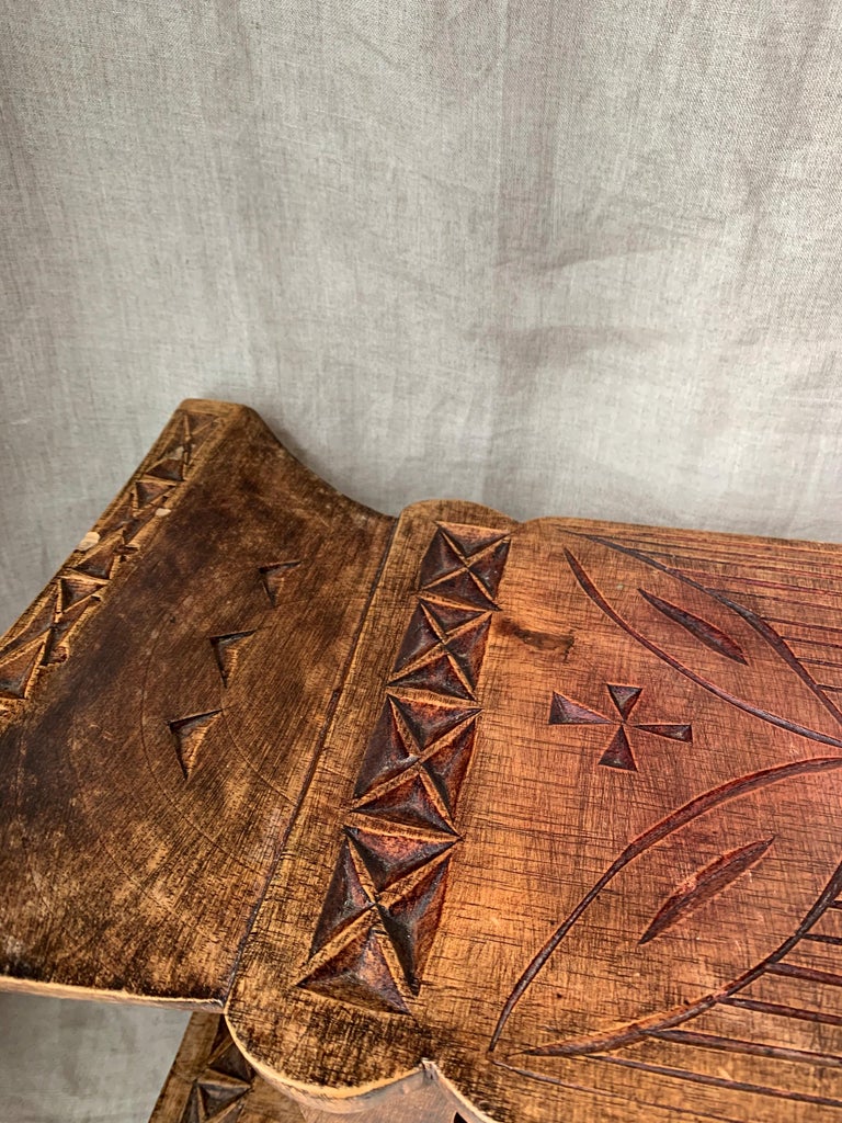 Tribal African Adinkra Symbol Carved Ashanti Stool at 1stDibs | adinkra ...