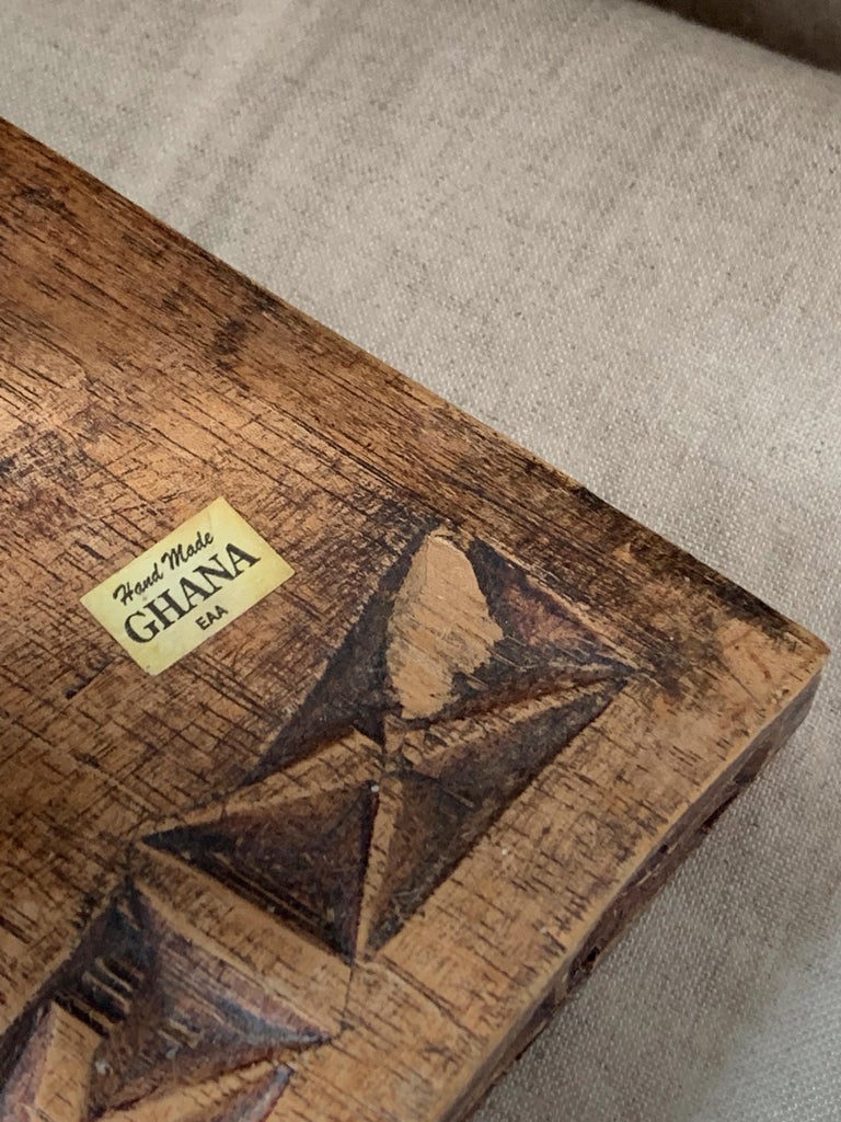 Tribal African Adinkra Symbol Carved Ashanti Stool at 1stDibs | adinkra ...