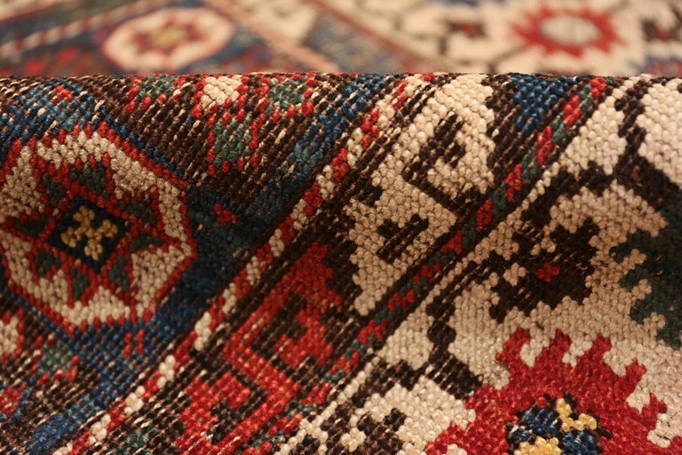 Tribal Antique Caucasian Avar Rug. Size: 2' 7" x 3' 10" (0.79 m x 1.17 ...