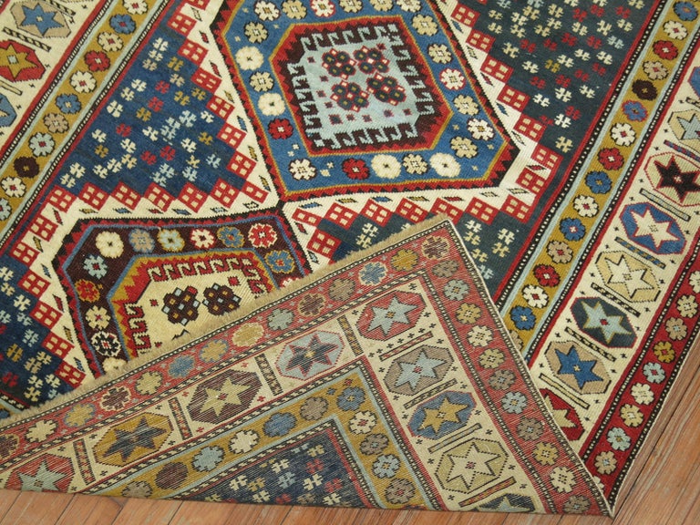 Tribal Antique Caucasian Kuba Rug at 1stDibs