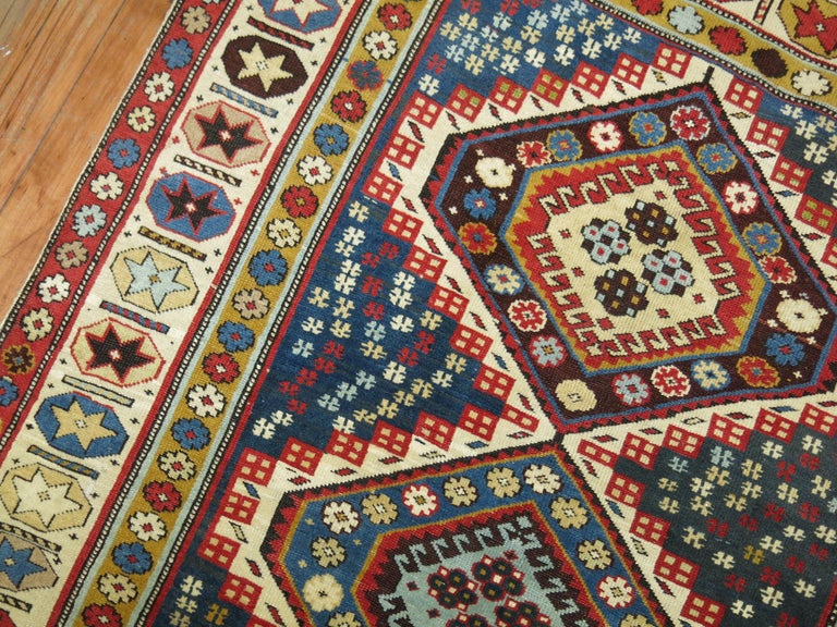 Tribal Antique Caucasian Kuba Rug at 1stDibs