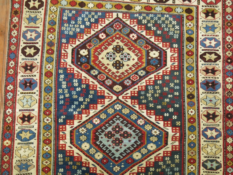 Tribal Antique Caucasian Kuba Rug at 1stDibs