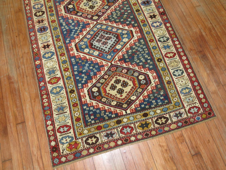 Tribal Antique Caucasian Kuba Rug at 1stDibs