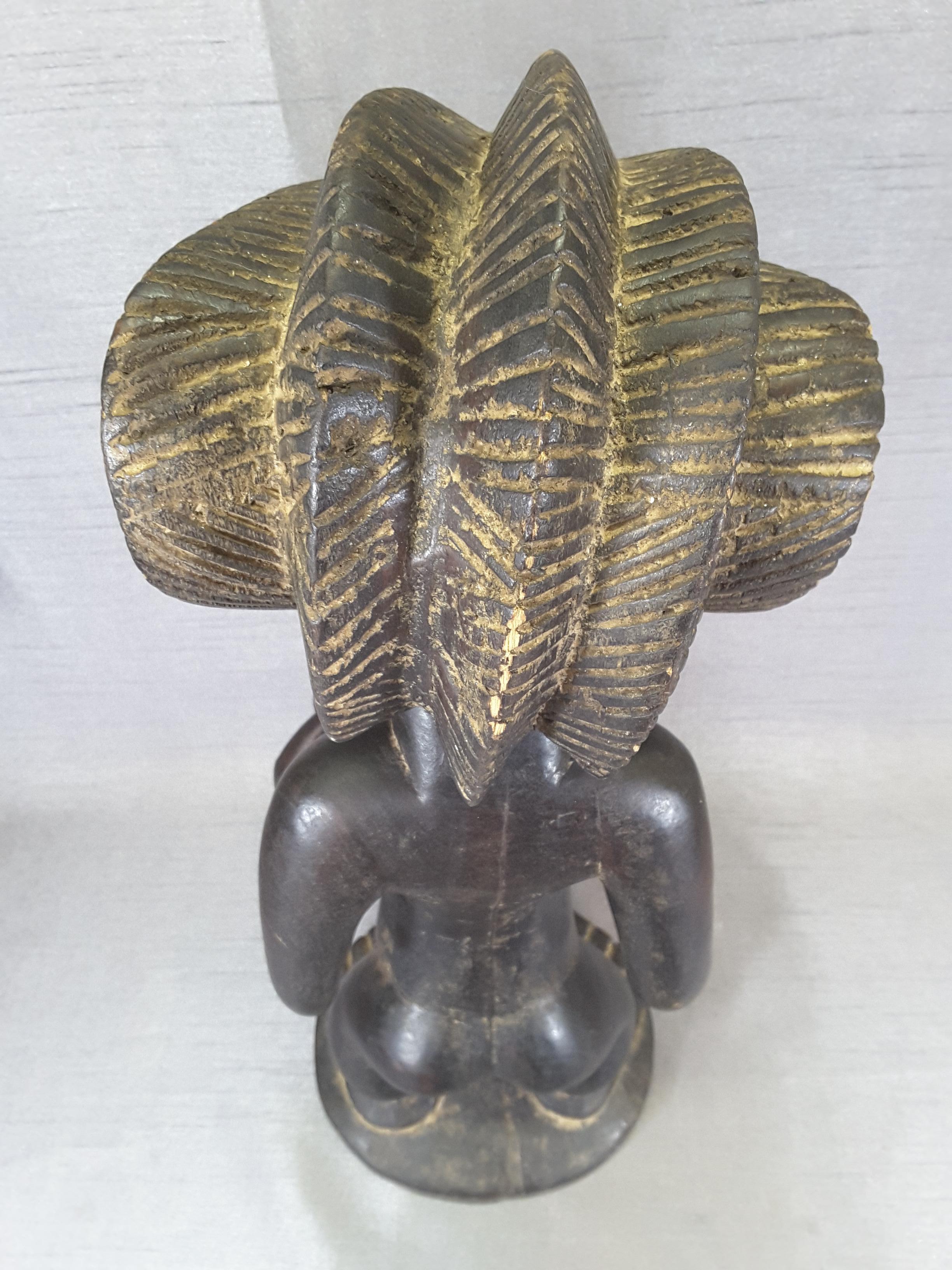 Tribal Arts Luba Fertility Figure/Statue of a Pregnant Woman For Sale ...