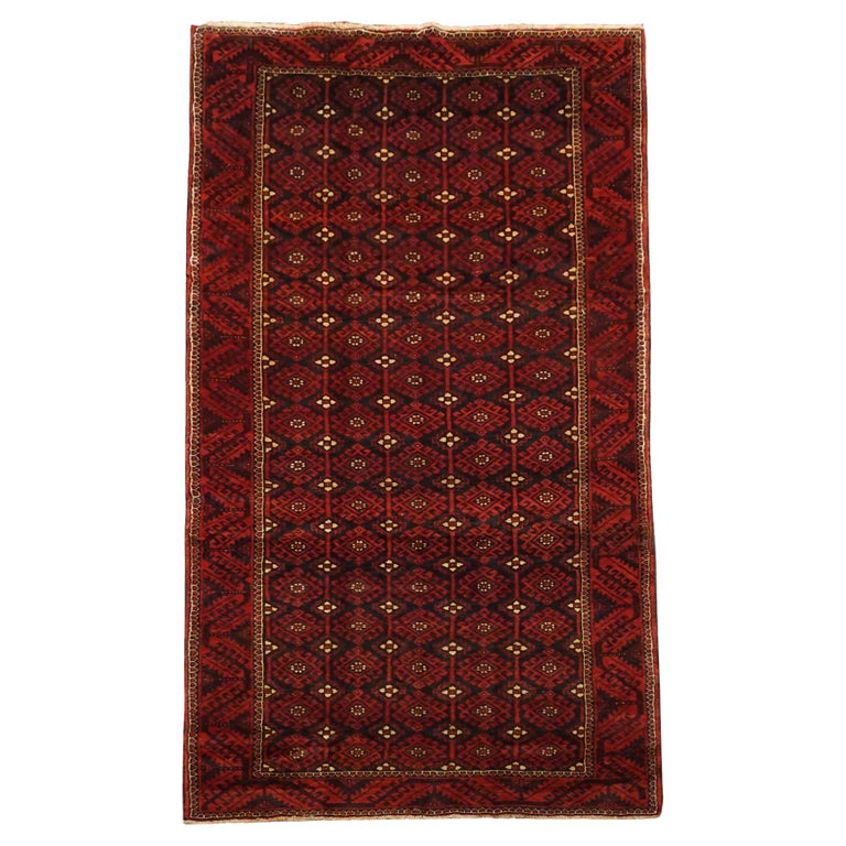 Tribal Baluchi Gallery Runner with Abrash, circa 1900 For Sale at 1stDibs