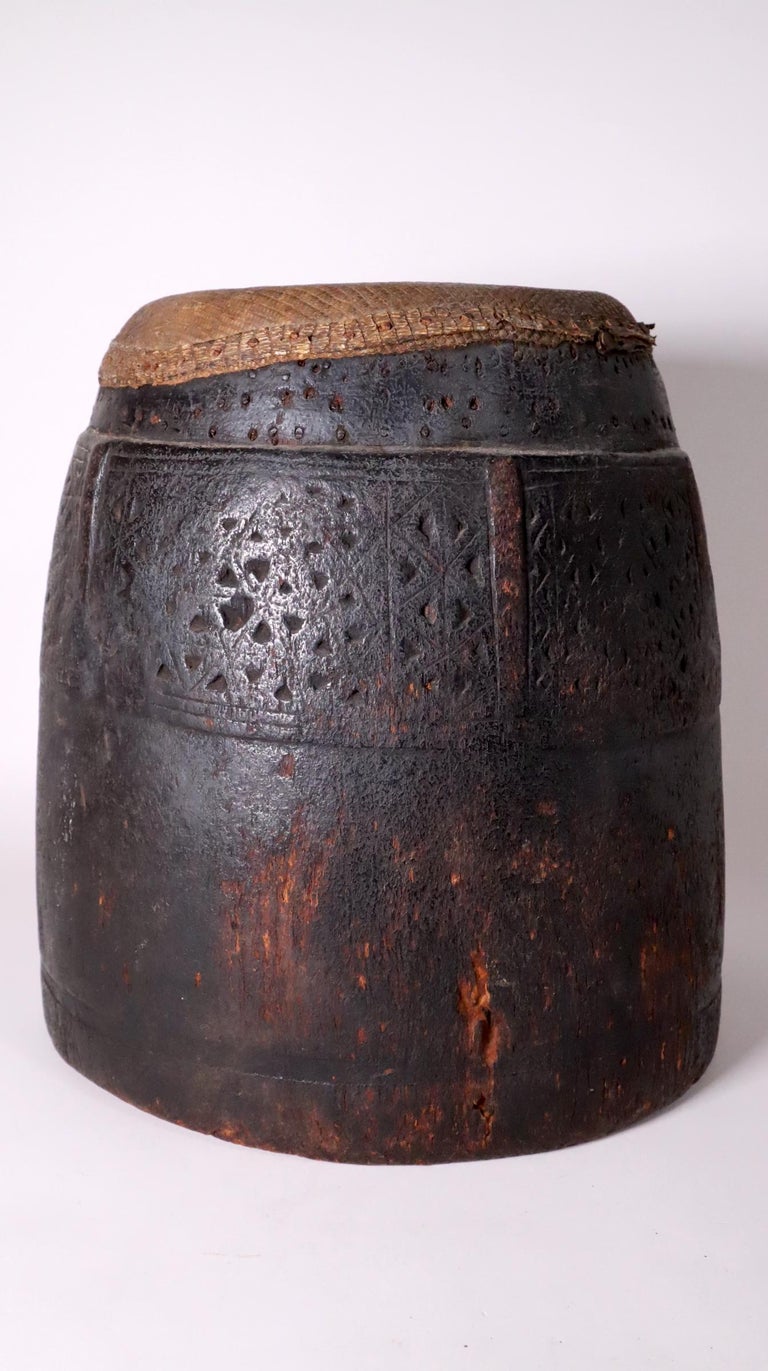 Tribal Drum Tabwa People DR Congo African Musical Instrument Well Used ...