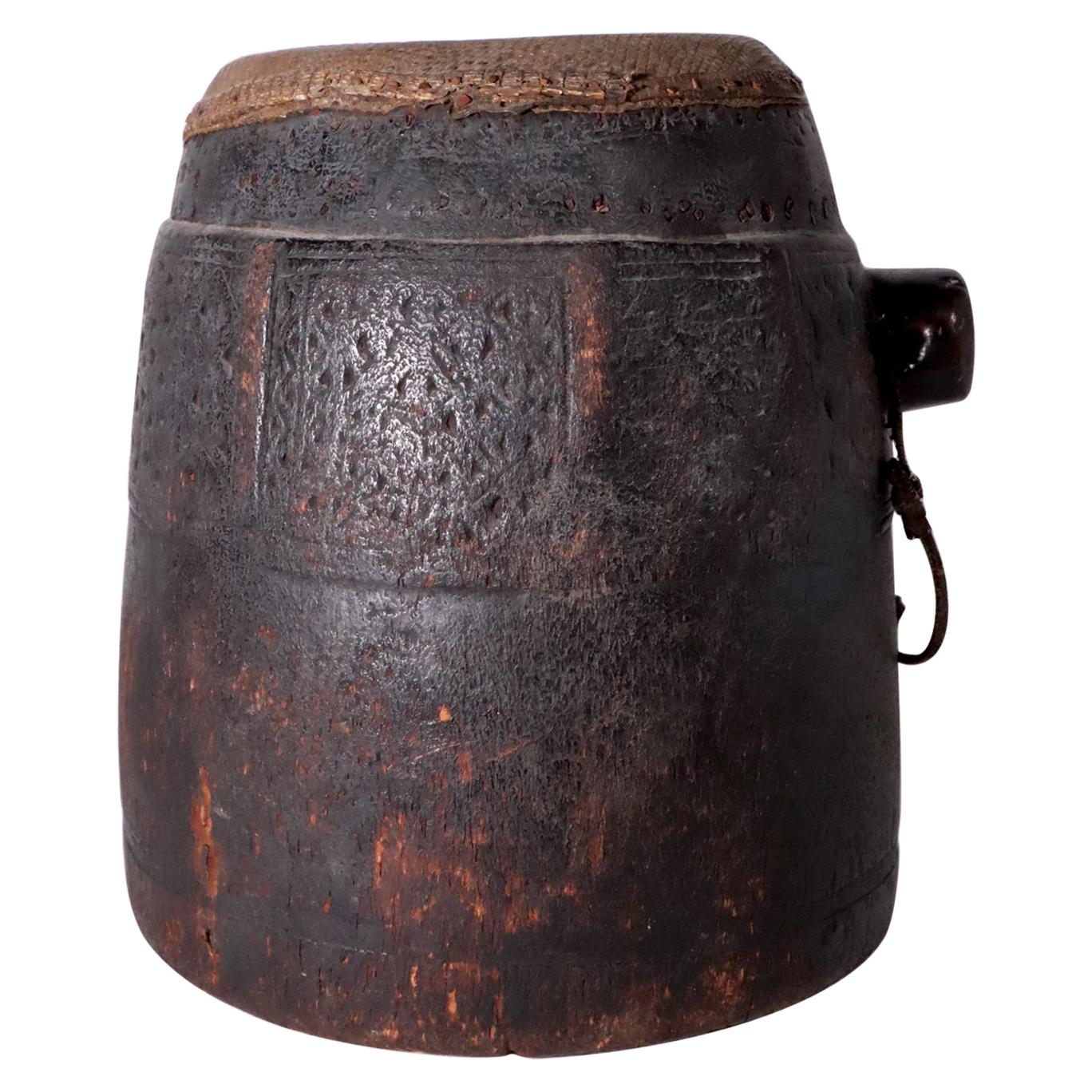 Tribal Drum Tabwa People DR Congo African Musical Instrument Well Used ...