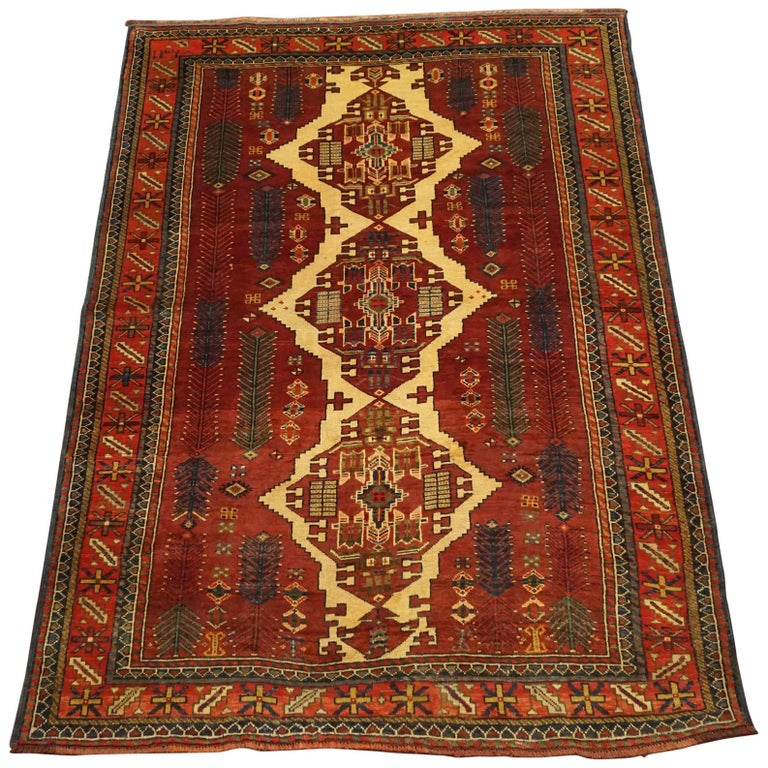 Tribal Kurdish Rug, Dated 1940 For Sale at 1stDibs