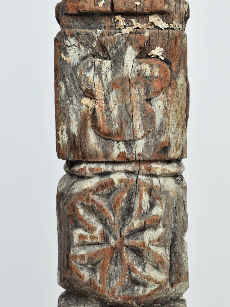 Tribal Marking Posts from West Nepal, Set of Three, Early to Mid-20th ...
